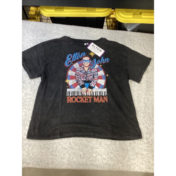 Elton John | Tops | Elton John Rocket Man Graphic Tshirt Black Xxl New ...